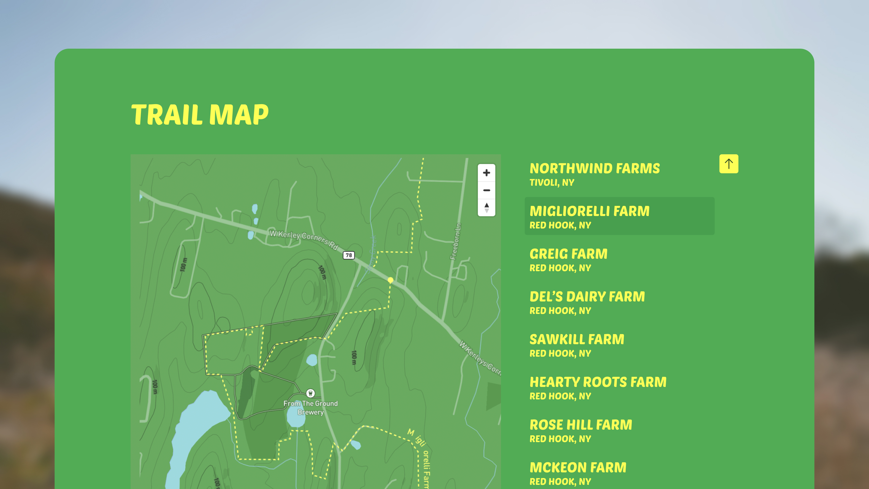 A network of public trails built on the perimeter of active farmland ...